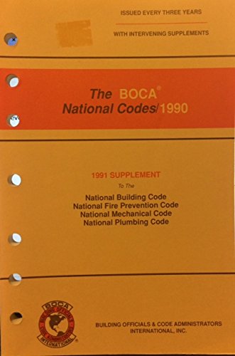 Boca National Codes/1990: 1991 Supplement to the Boca National Building ...