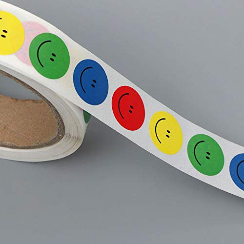 MAISY 1000Pcs/Roll Smiling Smiley Face Emoji Stickers for Kids Gift ...