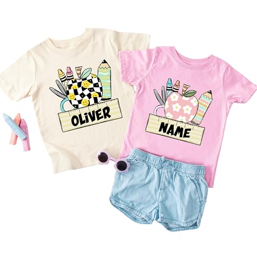 Amazon.com: Personalized First Day of School Shirt, Back to School ...