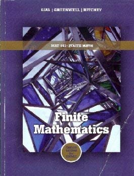 Finite Mathematics (Mat 141: Finite Math): Lial L. Margaret ...