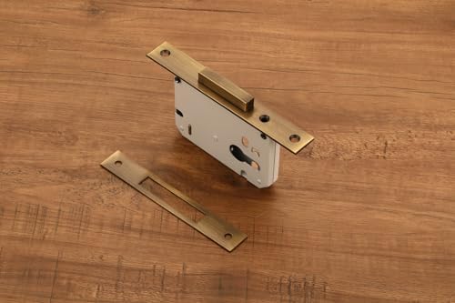 HARMONUS Heavy Duty Brass Dead Lock Body Set for Wooden Door | Mortise ...