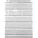 4x10 White Glossy Finish Beveled Ceramic Subway Tile Shower Walls ...