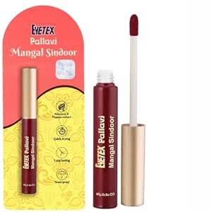 Eyetex pallavi Mangal Sindoor (6G) Pack Pallavi Maroon Color Liquid ...
