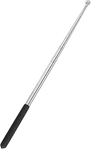 PATIKIL 5 Feet Telescopic Handheld Flagpole, Stainless Steel Extendable ...