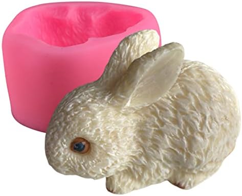 Amazon.com: 2Pcs Rabbit Fondant Mold Easter Silicone Rabbit Mold for ...