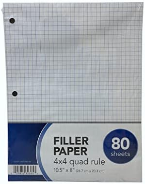 Amazon.com : 80CT Quad Ruled 4x4 Filler Paper : Office Products