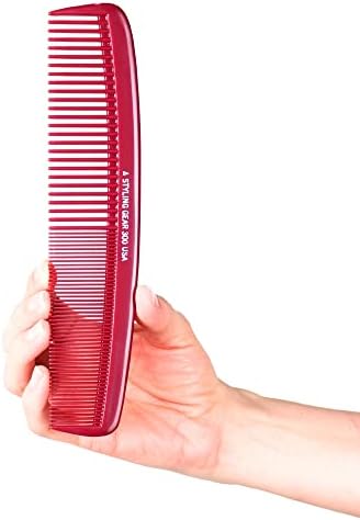 Amazon.com : Luxxii 6 Pack - 9" Large Black Dressing Comb Barber Comb ...