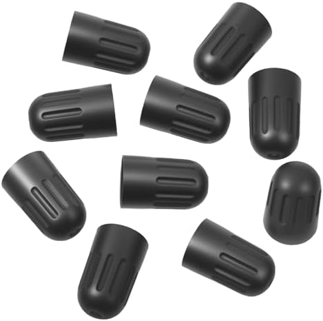 Amazon.com: 10 Pack Black Plastic Tire Valve Stem Caps with Rubber Seal ...