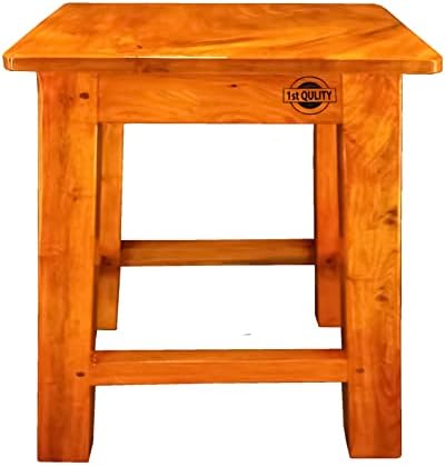 WOODY Furniture™ Solid Babul Wood Side Corner Lamp Stool Step Square ...
