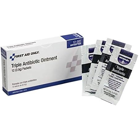 Amazon.com: First Aid Only 12-001 Triple Antibiotic Ointment Packet ...