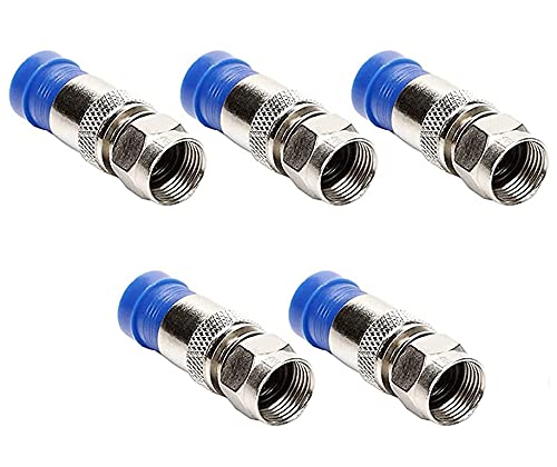TAAPSEE Rg6 F Type Connector Coax Compression Fitting Coaxial Straight ...