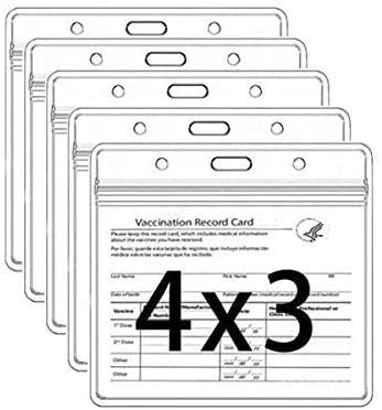 5 Pack CDC Vaccination Card Protector,4 X 3 Inches Immunization Record ...