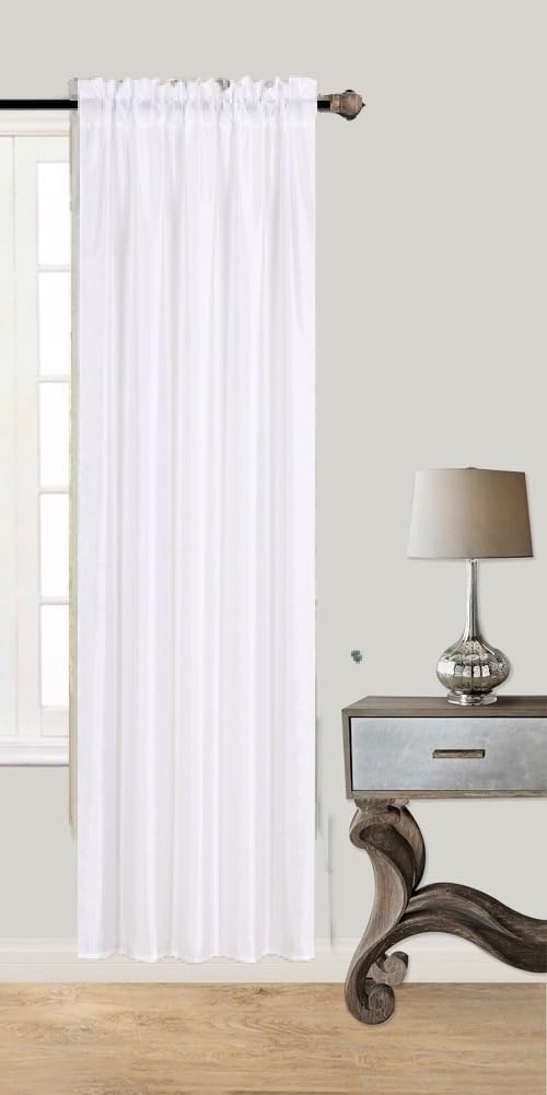 Amazon.com: (MR2) Semi Sheer Unlined See Through Window Curtain Faux ...
