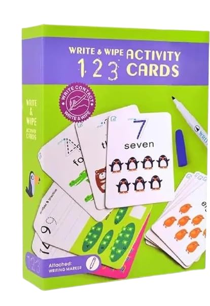 Buy Paaroots Children Write and Wipe Activity Cards for Kids, Attached ...