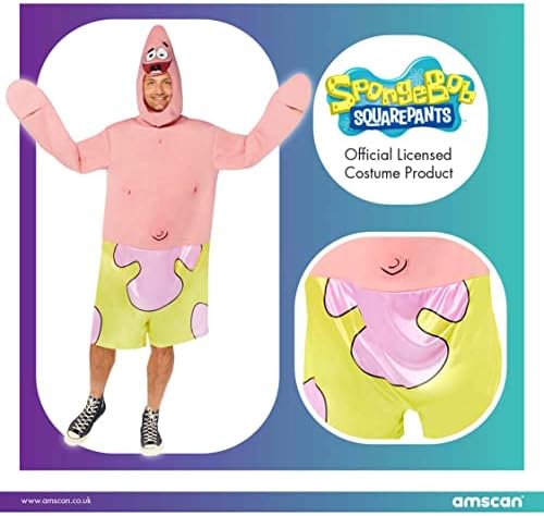 Amscan - Erwachsenenkostüm Patrick, Overall mit bedruckten Shorts ...