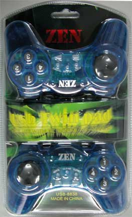 Amazon.in: Buy ZEN Technology USB Twin Gamepad (Transparent Blue ...