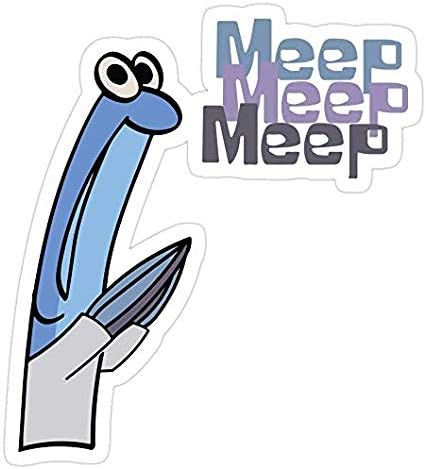 Amazon.com - decals Meep Meep Decal Sticker - White, Black, Vinyl, Die ...