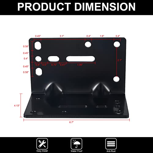 Snapklik.com : Winch Mounting Bracket, Heavy Duty Right Angle Mounting ...