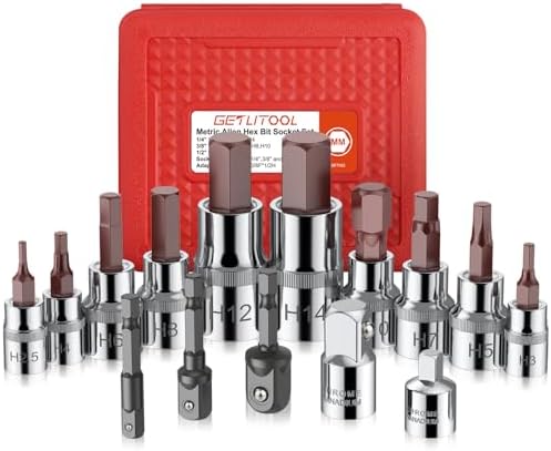 Hex Bit Socket Set Premium S2 Alloy Steel | 13-Piece Metric 2mm - 14mm ...