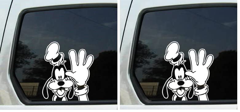 Amazon.com - Goofy Waving Peeking Car Truck Vinyl Decal Sticker by Delzam