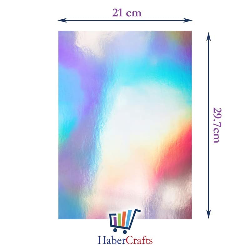 Holographic Card A4 Silver Rainbow Card Metallic Holographic Paper ...