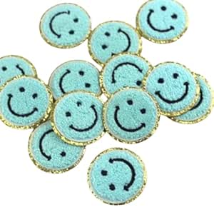Amazon.com: Orange Smile Face- Self Adhesive Smiley Face Patch ...