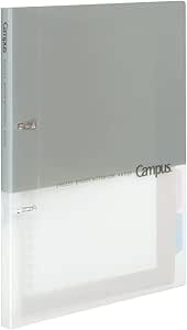 Kokuyo Campus 2-Ring Loose Leaf Binder, A4, 2 Holes, Up to 100 Sheets, Gray, Japan Import (RU ...