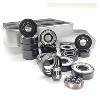 Si3n4 Speed Bearing 608z Black Hybrid Ceramic 6 Ball Skateboard Bearing 608 Longboard 8mm ...