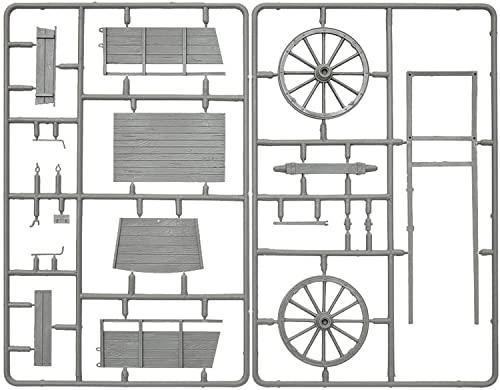 MiniArt MIN35657 1:35-Farm Cart with Village Accessories Scale Model ...
