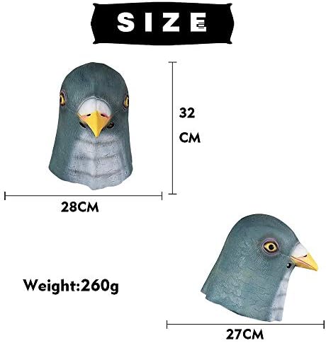 Amazon.com: Pigeon Mask Latex Full Head Mask for Halloween Costume ...