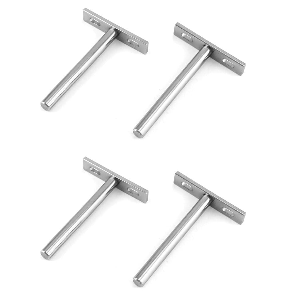 TOCHUN 4Pcs 4 Inch Floating Shelves Brackets, 100mm Heavy Duty Hidden ...