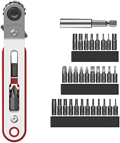 MULWARK 1/4 Ultra Low Profile Mini Ratchet Wrench Set with High Torque ...