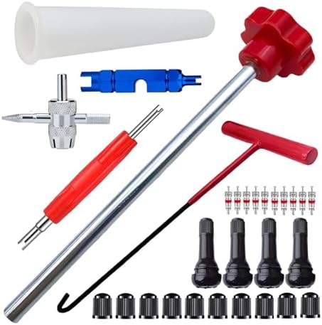 MASIMEMDRY Quick Change Tire Valve Tool Kit, 30 Pcs Tire Valve Stem ...