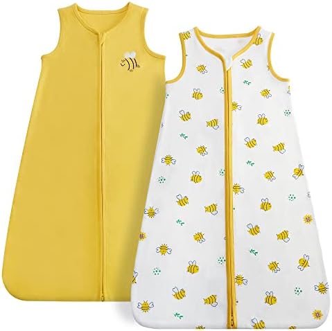 2-Pack Organic Sleep Sacks, 100% Cotton - Baby Sleeping Sack, Wearable ...