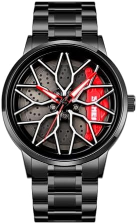 Buy BOYADKA Car Wheel Watches For Men, Spinning Car Rim Watch With ...