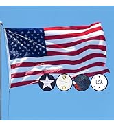 Amazon.com : American Flag 3x5 FT - Outdoor Heavy Duty US Flag, 2 Brass ...