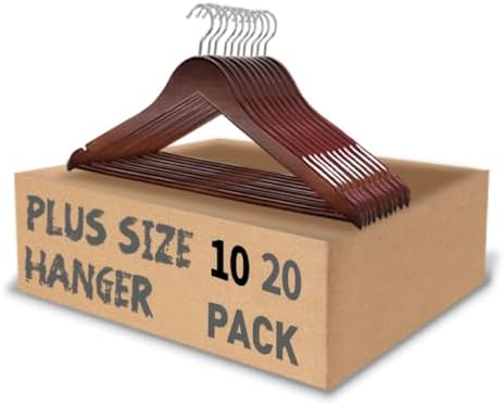 Amazon.com: Urby Extra Wide Hangers for Plus Size Clothes, Ganchos para ...