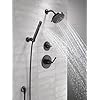 Delta Saylor 3-Setting Matte Black Shower System Including Shower Head ...