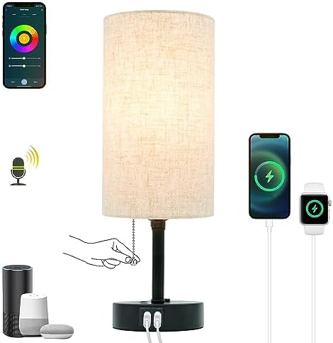 Eytueo Smart Table Lamp Work with HomeKit, Siri, Alexa, Google ...