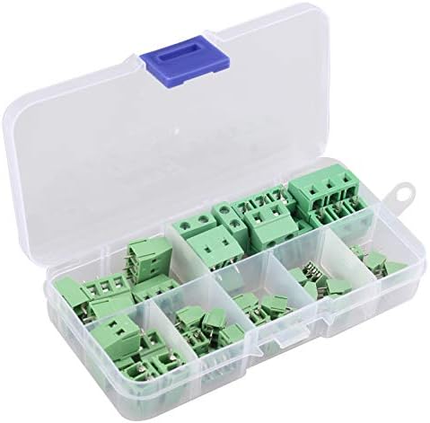 HALJIA 40PCS PCB Screw Terminal Block Universal 2-Pin/3-Pin 2.54mm 3 ...