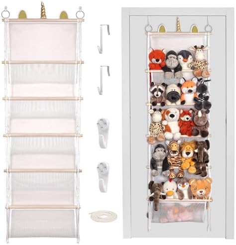 Amazon.com: Over The Door Stuffed Animal Storage ，New Suspension Method ...