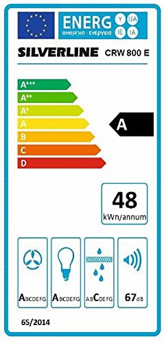 SILVERLINE Carisma CRW 800 E Dunstabzugshaube Wandhaube Edelstahl 80 cm ...