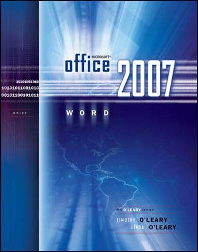 Microsoft Office Word 2007 Brief (The O'leary Series): O'Leary, Linda ...