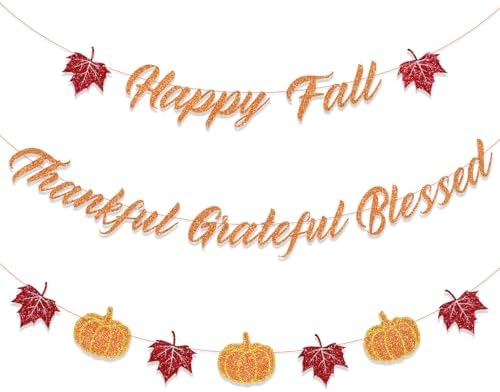 Amazon.com: Tinbax Fall Decorations Home Thanksgiving decor - Happy ...