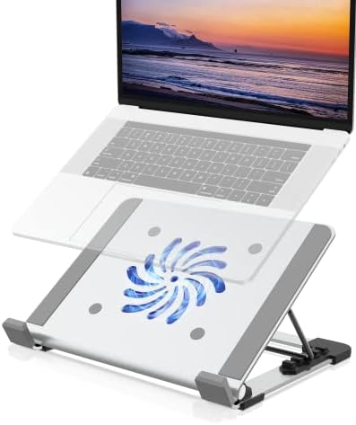 Amazon.com: colorlizard Laptop Stand with Fan, 360° Rotating Laptop ...