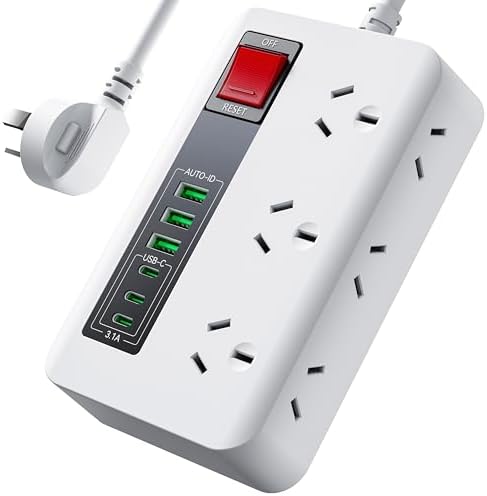 AUSELECT Powerboard USB, 10IN1 Power Strip USB C, Power Board Surge ...