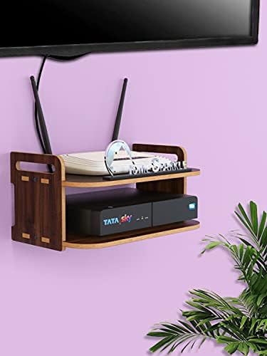 Home Sparkle Engineered Wood Set Top Box Stand Wall Mount for Home Wall ...