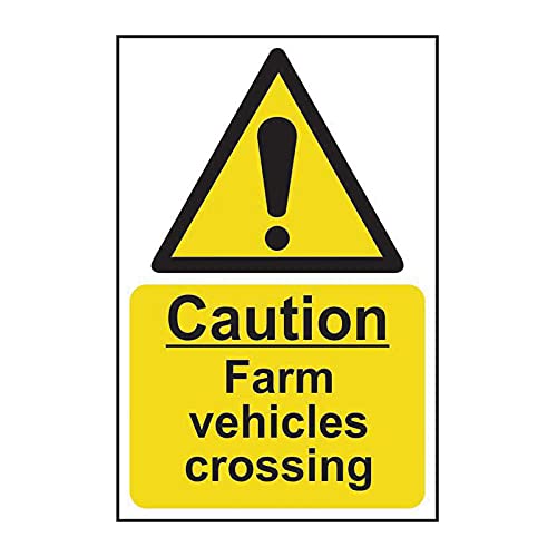 ‘Caution Farm Vehicles Crossing’ Sign, Non Adhesive Rigid 1mm PVC Board ...