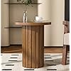Amazon.com: Fsbecl Farmhouse Pedestal End Table Round Side Table with ...