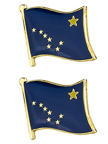 KSPIN Alaska Flag Lapel Pin 19 x 16mm Hat Tie Tack Badge Pin : Amazon ...